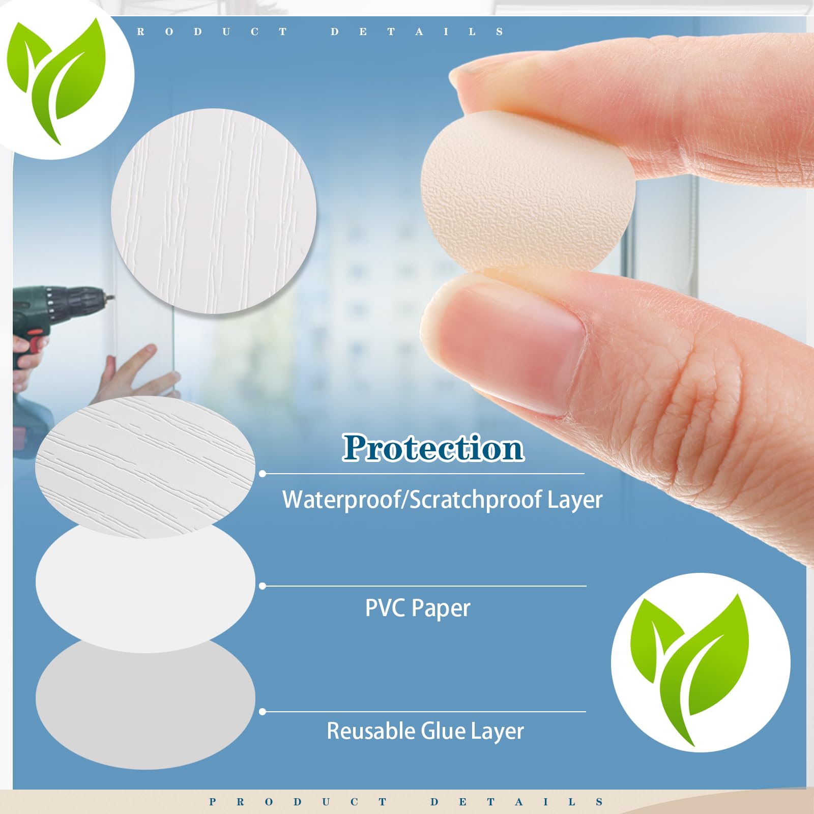 Snapklik.com : Epakh 864 Pcs Screw Covers Wood Stickers For Furniture 0 ...