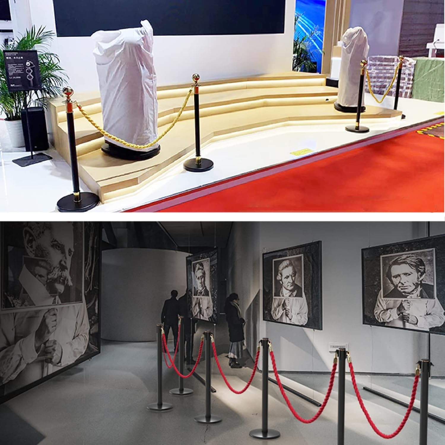 Amazon.com: WDJBPSH White Barrier Hemp Ropes/Silver Wall Hook, 32mm ...