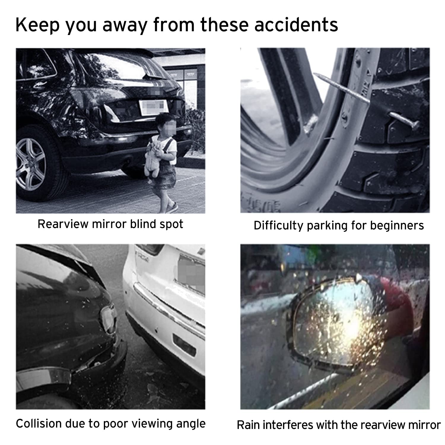 Snapklik.com : Universal Car Reverse Sensor System - 4 Pack ...