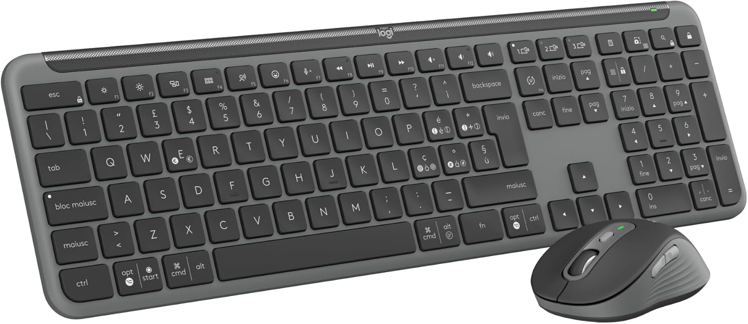 Logitech MK950 Signature Slim - wireless keyboard and mouse combination ...
