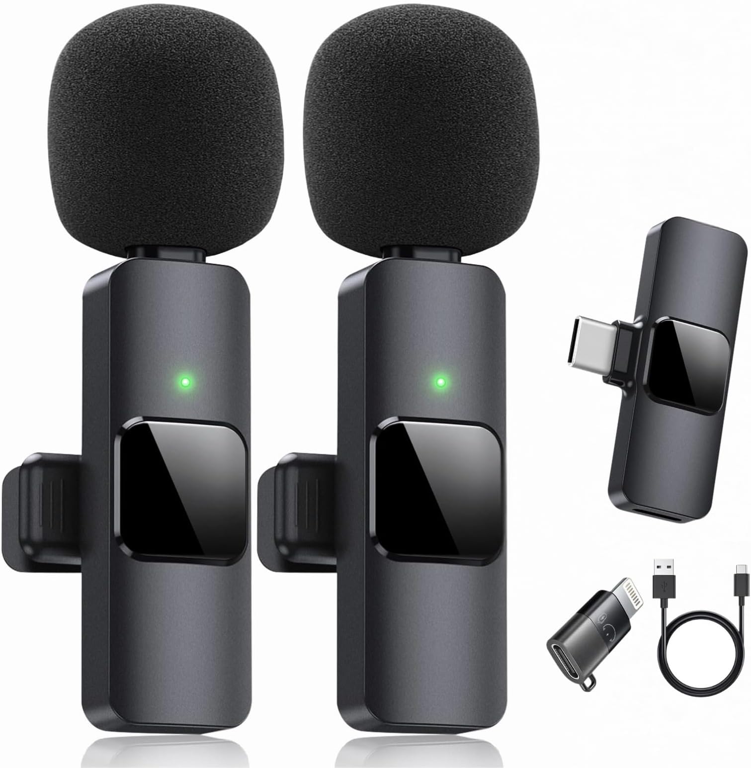 Amazon.com: Dual Wireless Lavalier Microphone for iPhone, iPad ...