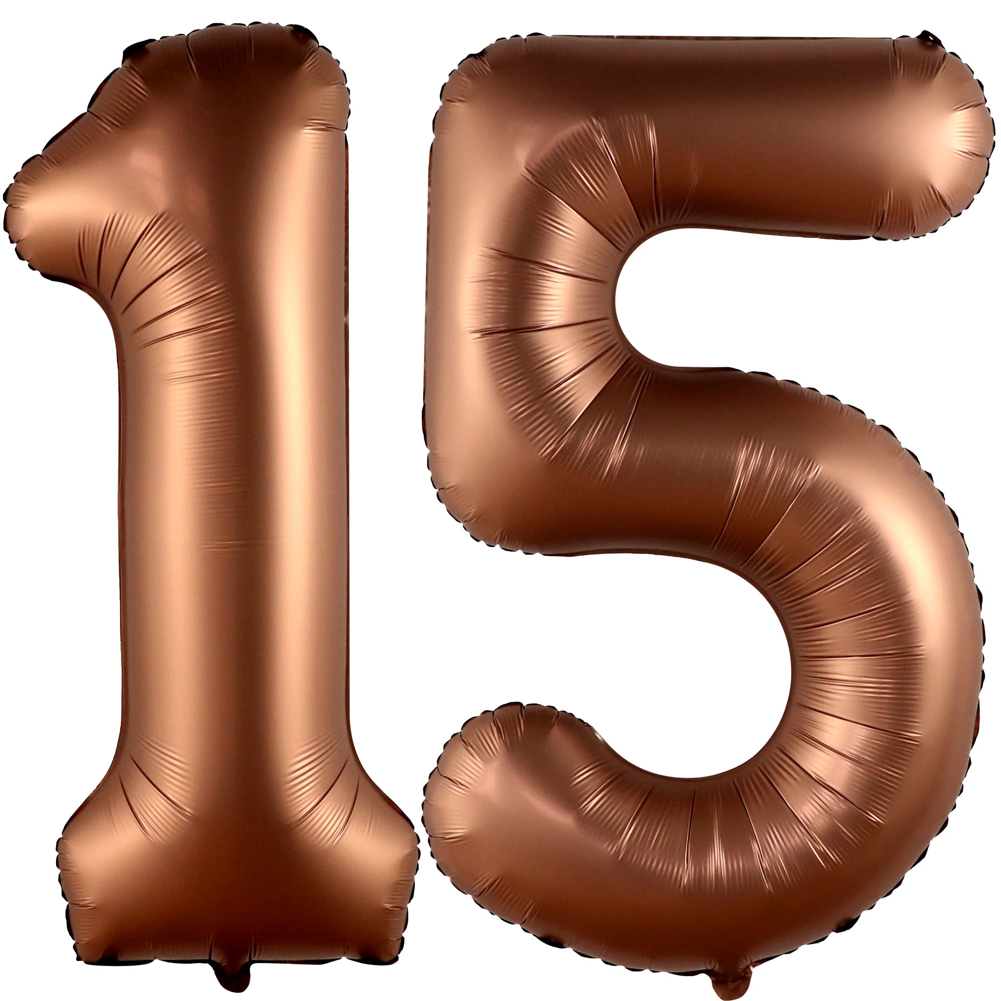 Buy Giant, Coffee Brown 15 Balloon Number - 40 Inch, Brown 15 Birthday ...