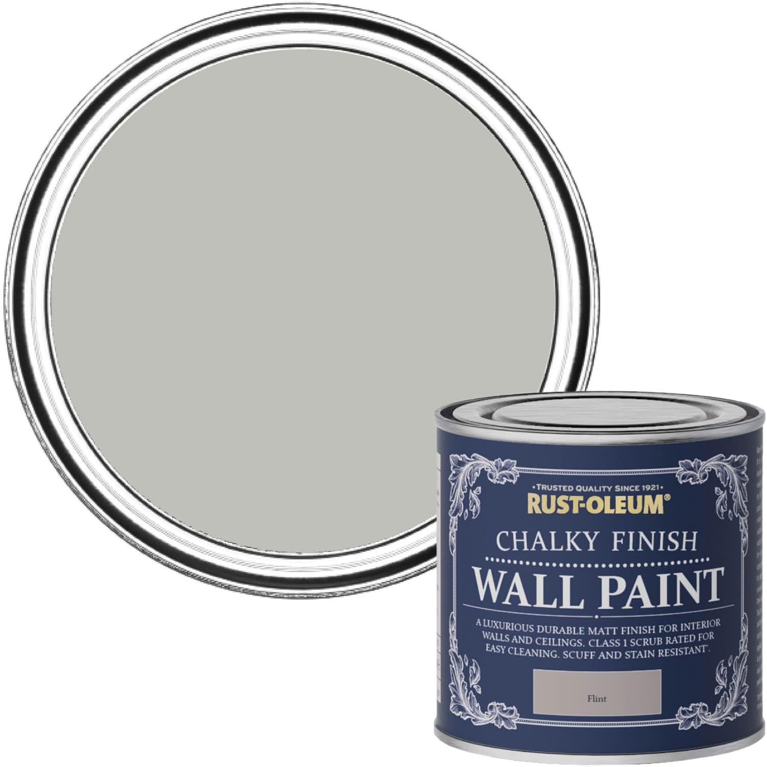 Rust-Oleum Chalky Wall Paint Flint 125ml : Amazon.co.uk: DIY & Tools