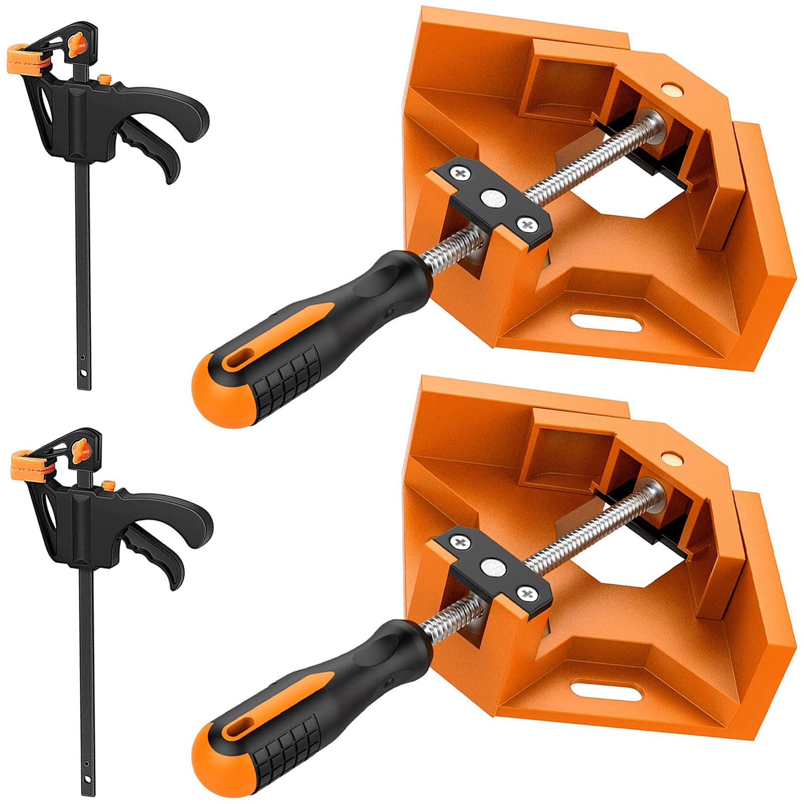 Buy 4 Pack Corner Clamp,90 Degree Right Angle Clamps for Woodworking ...