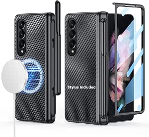 Amazon.com: Libeagle for Samsung Galaxy Z-Fold-3 Case, Support All Magsafe Accessories, Leather ...