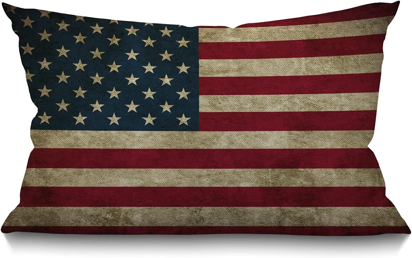 Amazon.com: Moslion American Flag Pillow,Home Decorative Throw Pillow ...