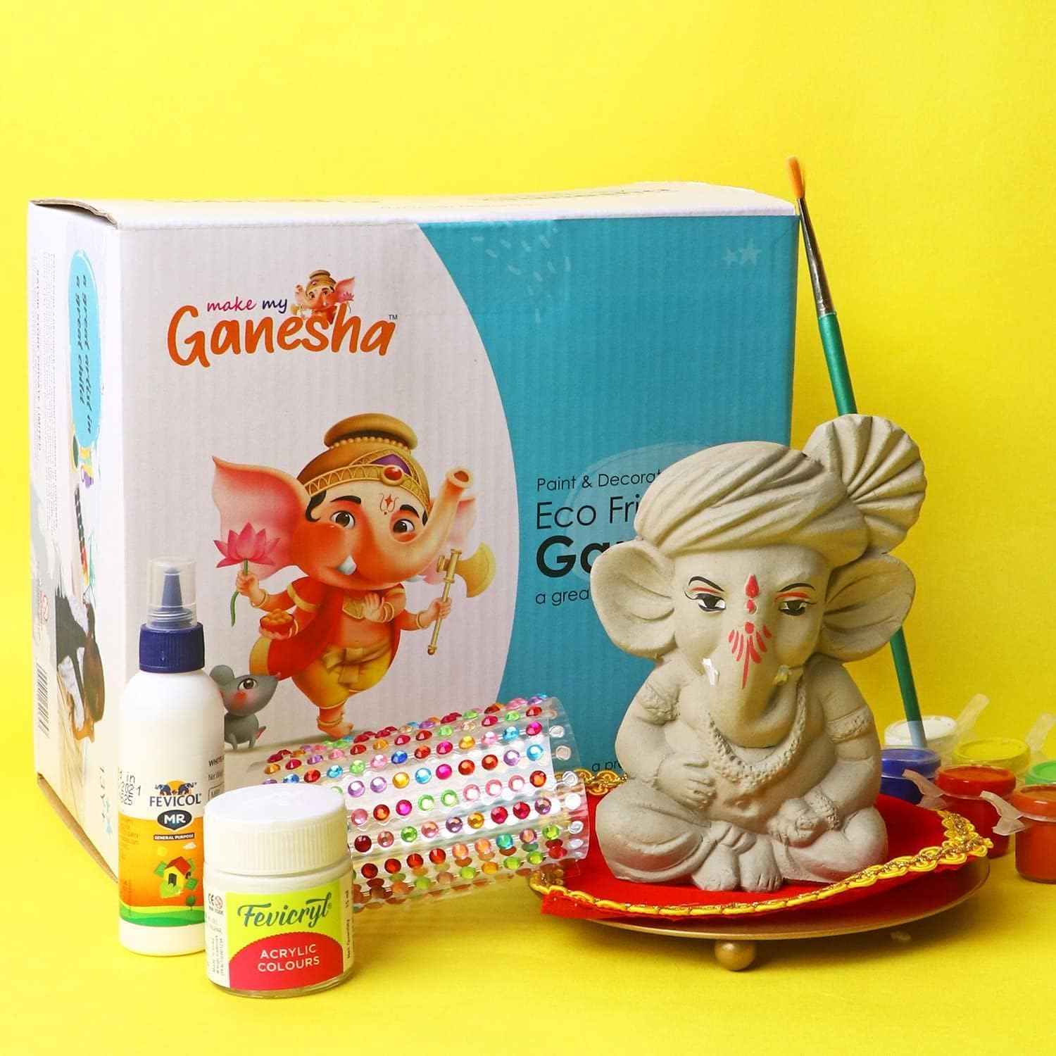 SATVIK STORE SATVIK Eco Friendly Ganesha DIY Kit for Kids - Water India ...