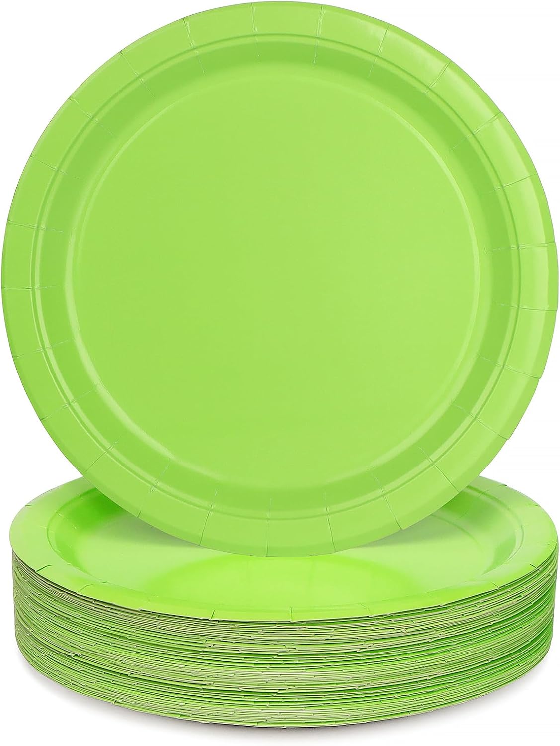 PARTY GO 50 Pcs 9" Paper Plates for Dinner and Dessert, Disposable ...
