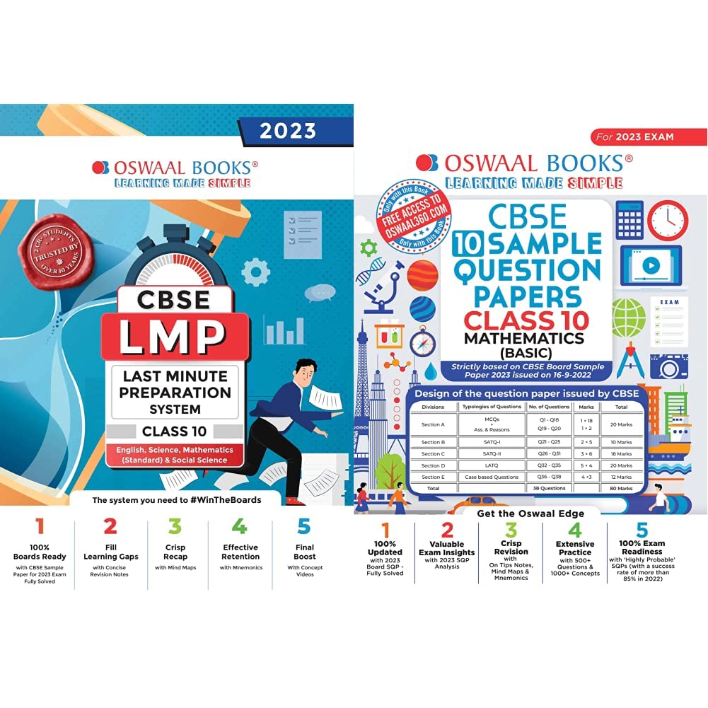 CBSE LMP CLASS 10 (ENGLISH, SCIENCE, MATHEMATICS STANDARD & SOCIAL ...