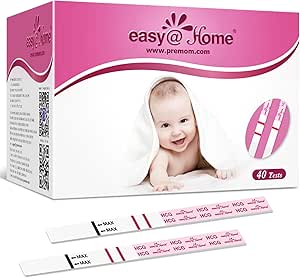 Pregnancy Test Strips Early Detection: Easy@Home 40 x HCG Strips 10mIU ...