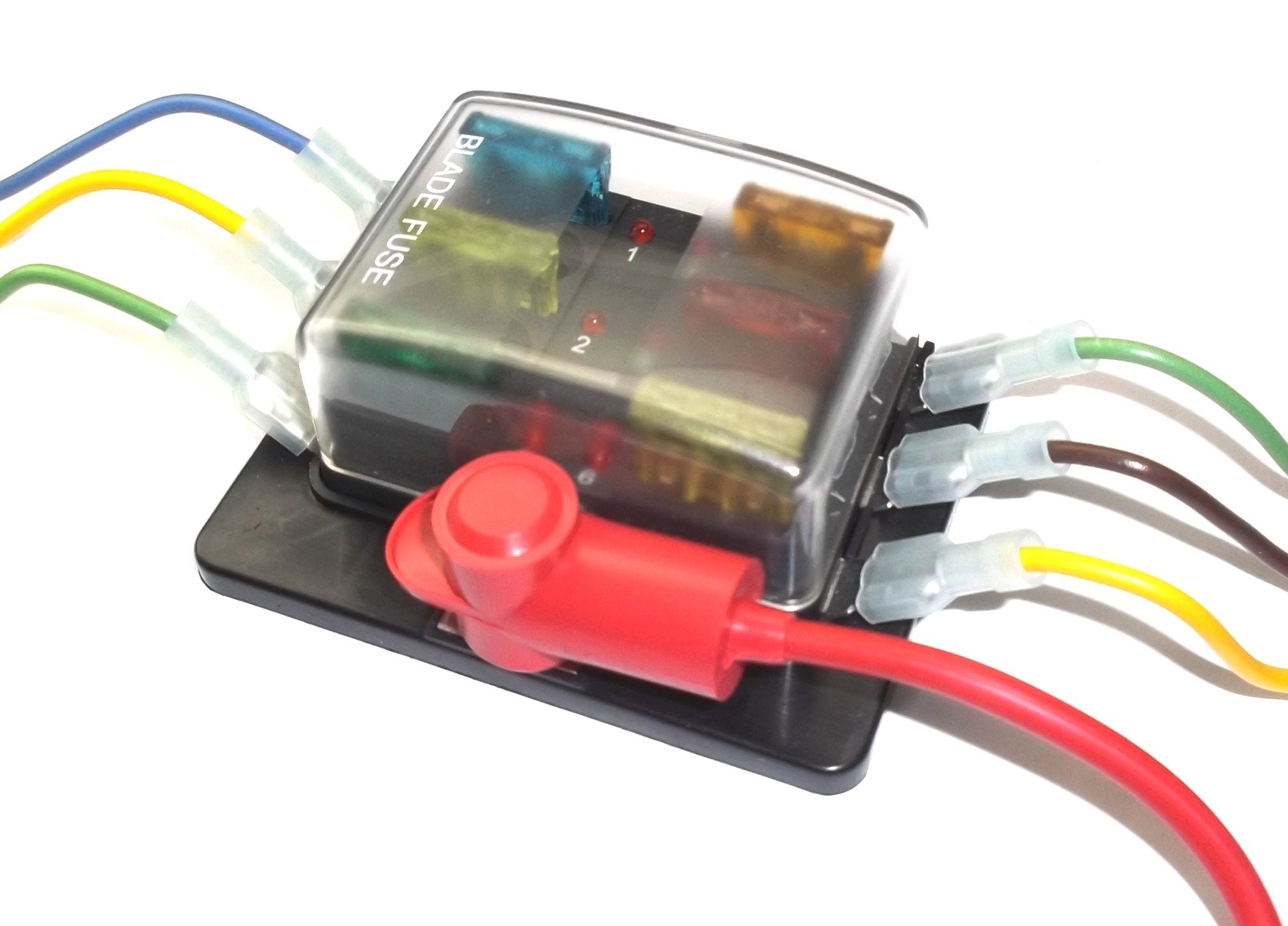 Snapklik.com : Fastronix 6 Circuit 100A LED Fuse Block And Cover Kit