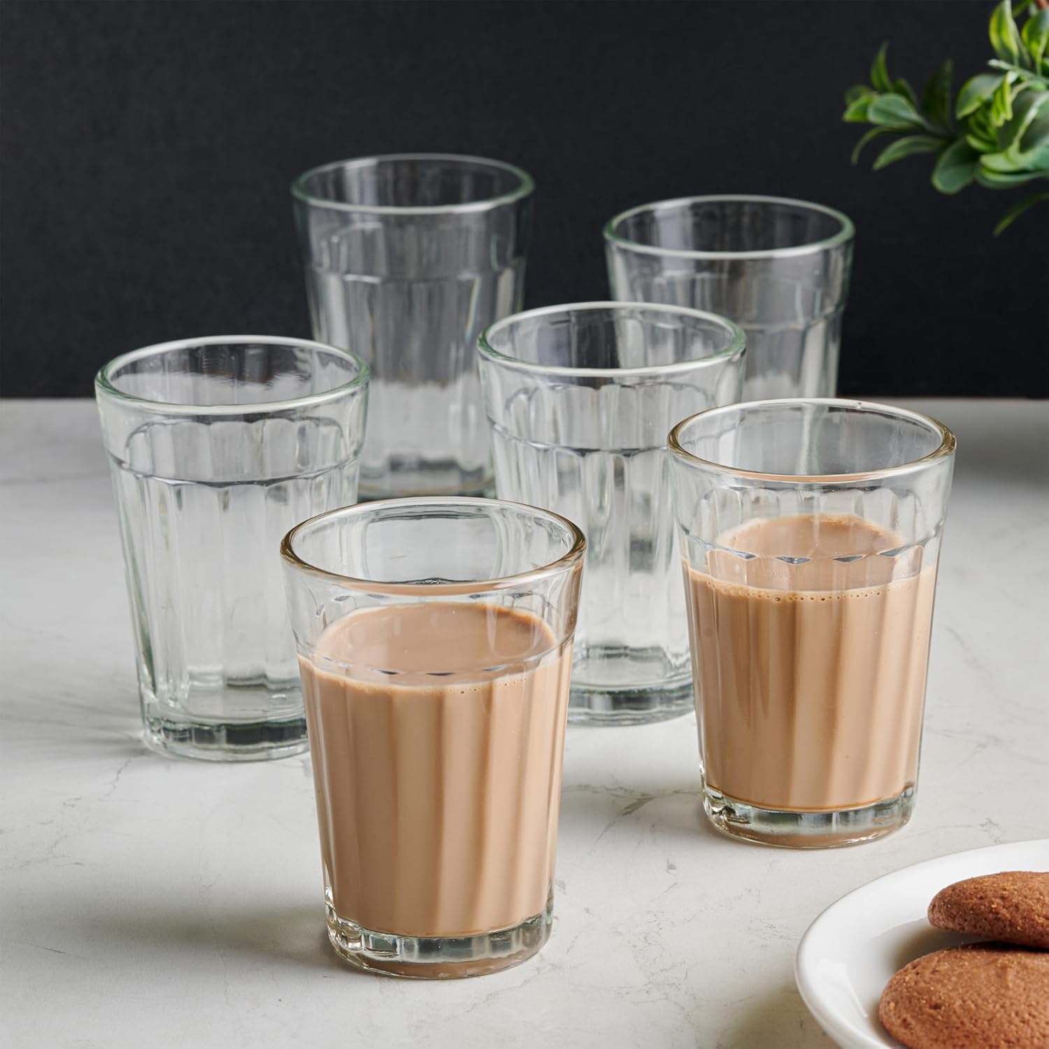 Buy Home Centre Spinel-Fierie Transparent Solid Tea Glasses - Set of 6 ...