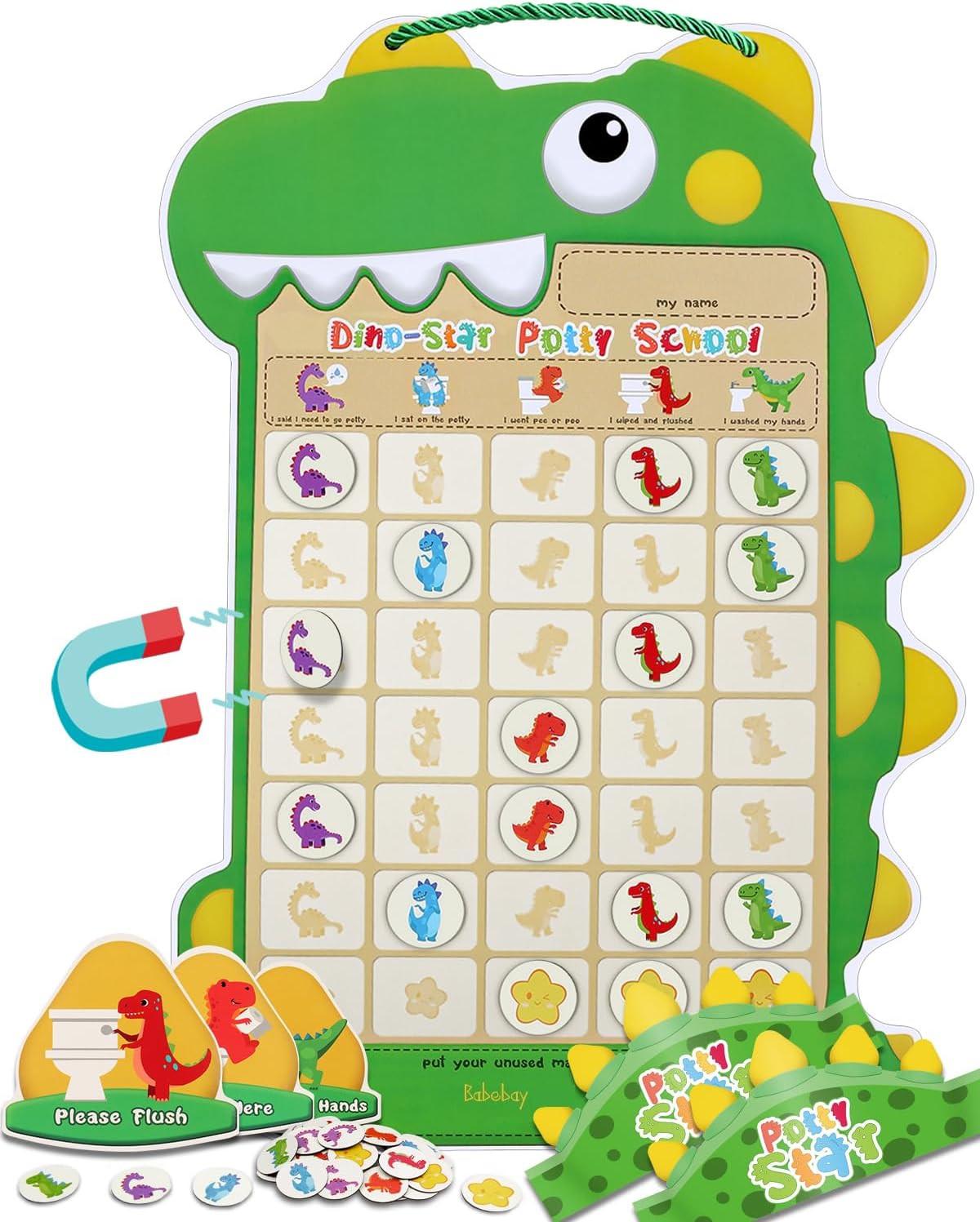 Amazon.com: Potty Training Chart for Toddlers Boys & Girls - A Dinosaur ...