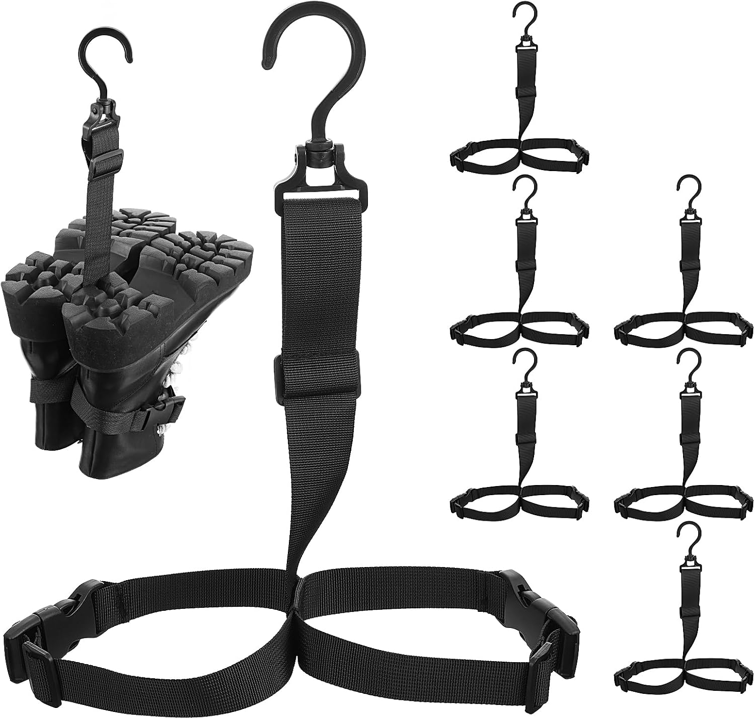 Amazon.com: AOZUO 6 Pcs Fishing Wader Boot Hanger, Adjustable Strap for ...