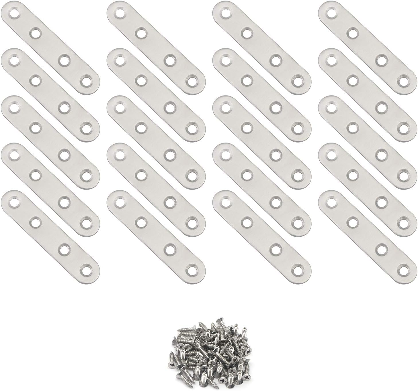 Amazon.com: Pxyelec 3 inch 4 Holes Stainless Steel Flat Mending Repair ...