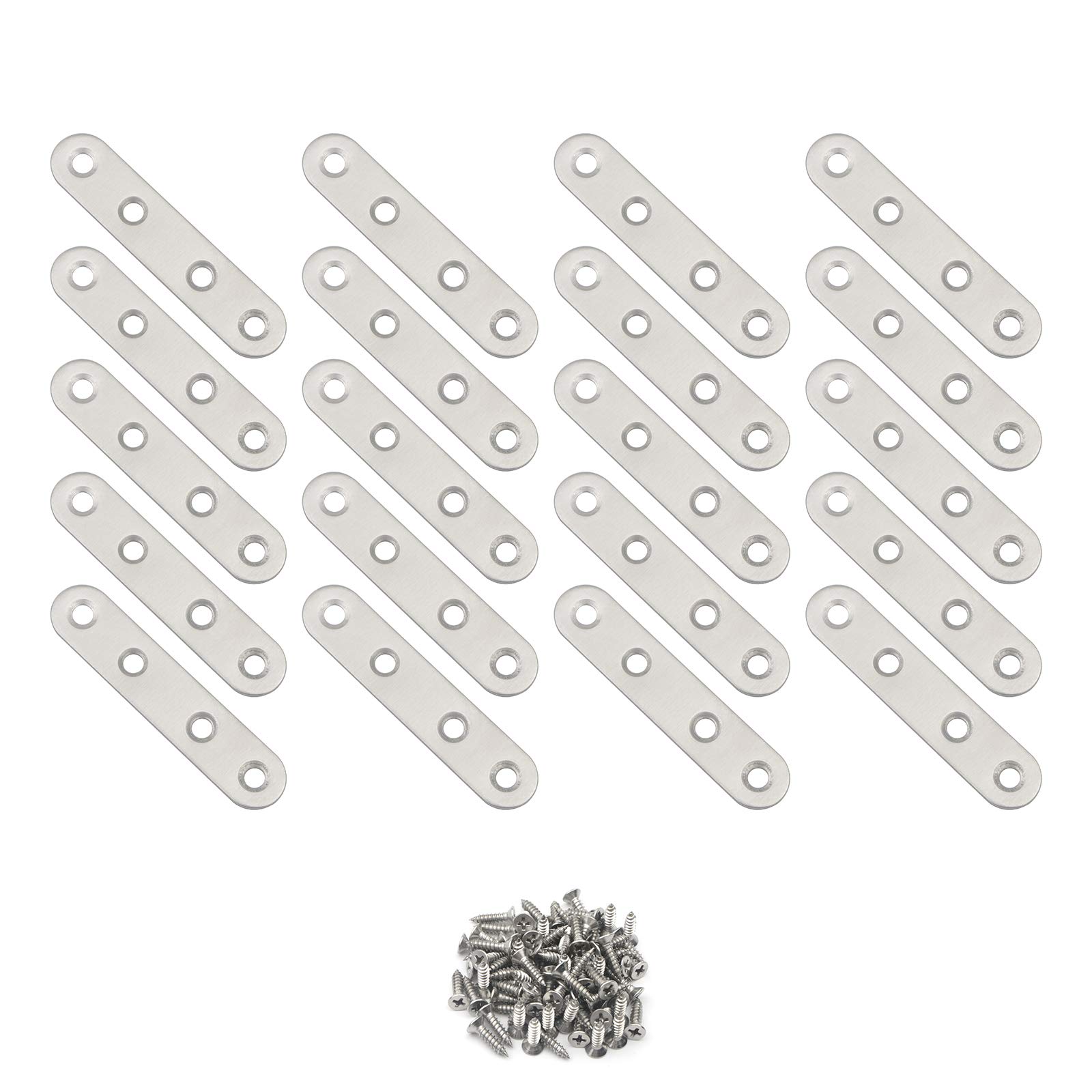 Amazon.com: Pxyelec 3 inch 4 Holes Stainless Steel Flat Mending Repair ...