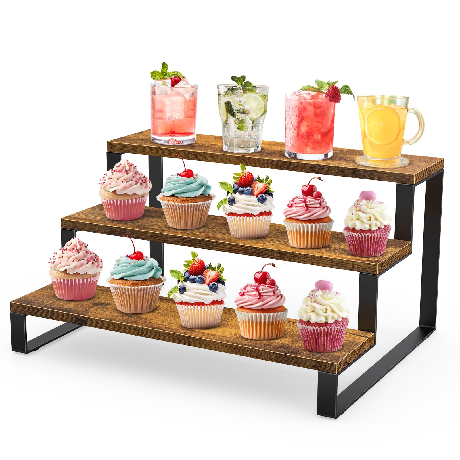 Amazon.com: ELITEROO Wooden Display Riser Stand, 3 Tier Display Risers ...