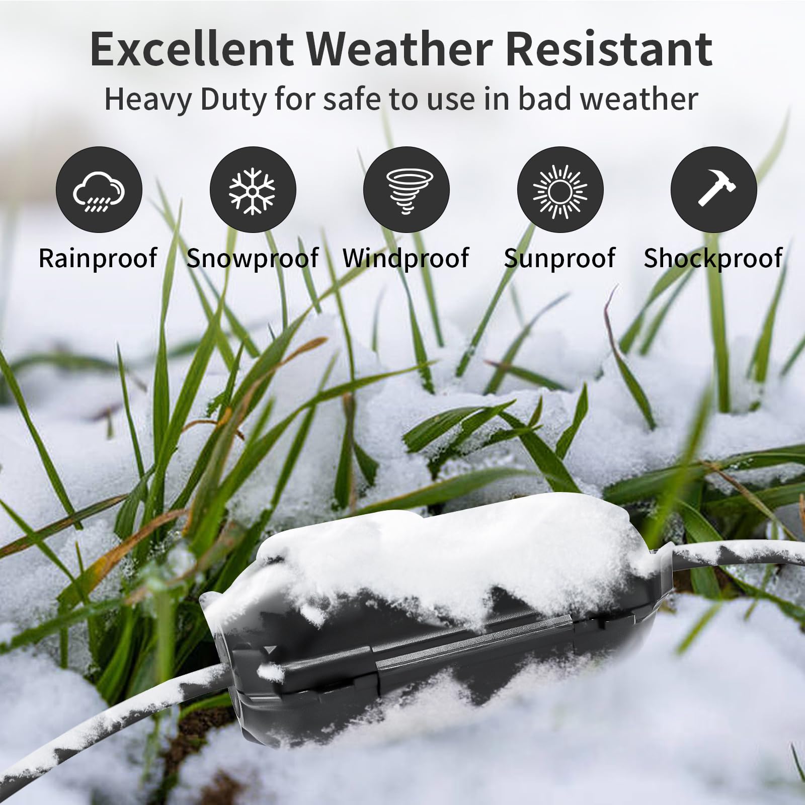 Snapklik.com : Tesha 2 Pack Outdoor Extension Cord Safety Cover