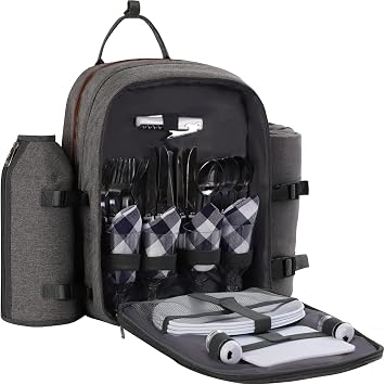 apollo walker Picknickrucksack 4 Personen Picknick Set (Set & Decke ...
