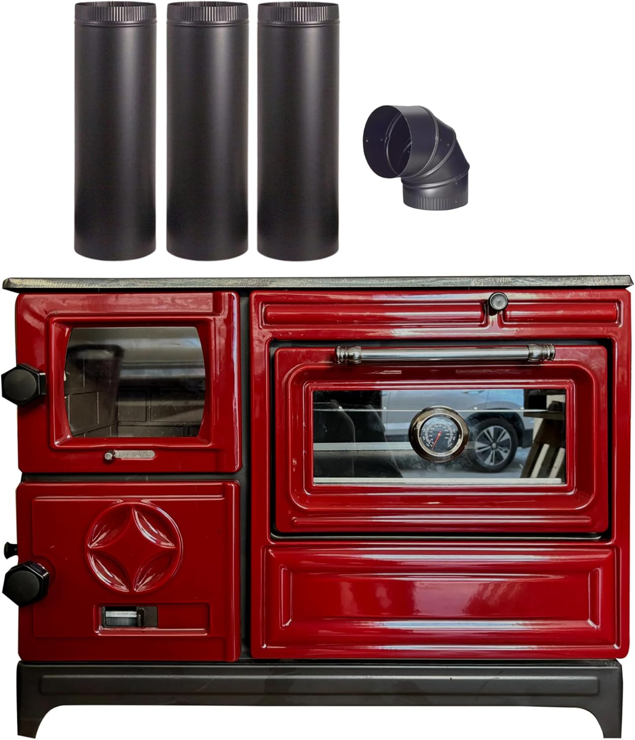 Amazon.com: Colorful Cast Iron Wood Stove Pipe Set | 3 Straight Pipes ...