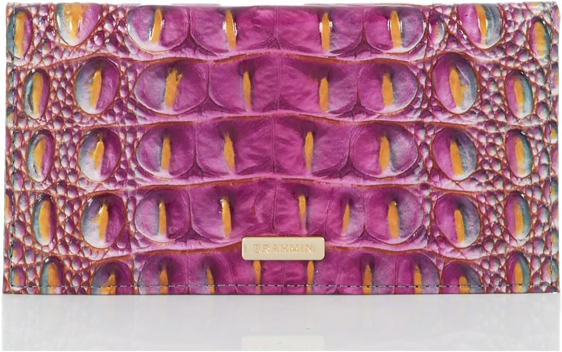 Amazon.com: BRAHMIN Violet Quartz Ombre Melbourne Cordelia Checkbook ...