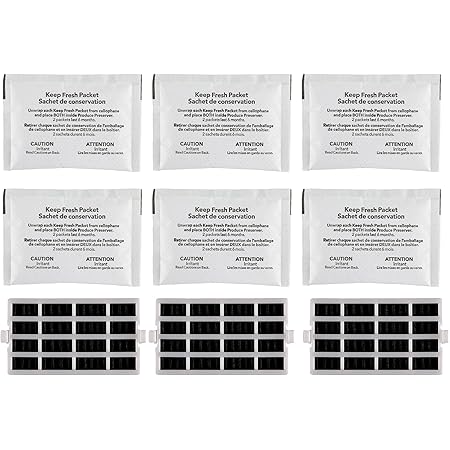 Amazon.com: 6pcs W10346771A Produce Preserver and 3pcs W10311524 Air ...