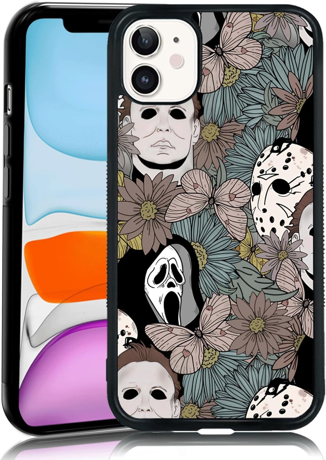Amazon.com: MMYAJT Horror Flowers Scary Phone Case Fit for iPhone 11 ...