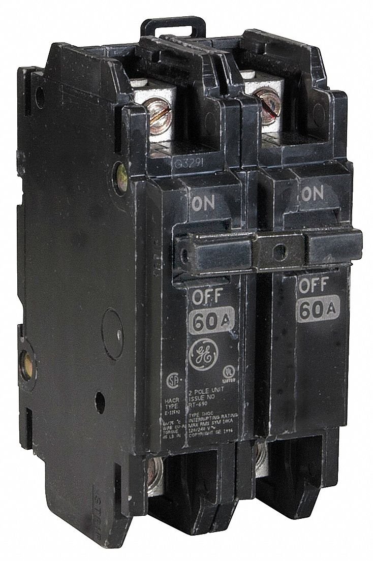 GE Unit Mount Circuit Breaker, THQC, Number of Poles 2, 25 Amps, 120 ...