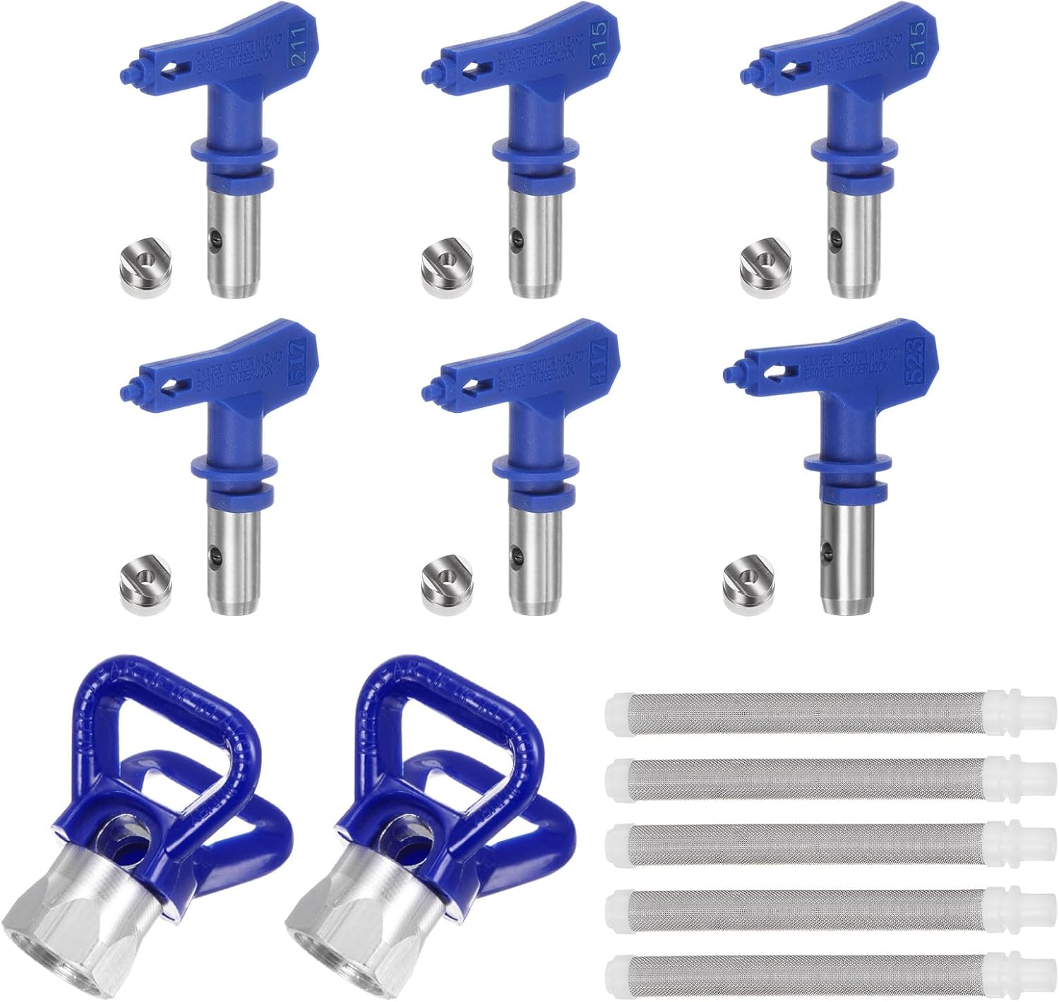 Amazon.com: uxcell 6 Pcs Blue Reversible Sprayer Tips with 2 Pcs ...