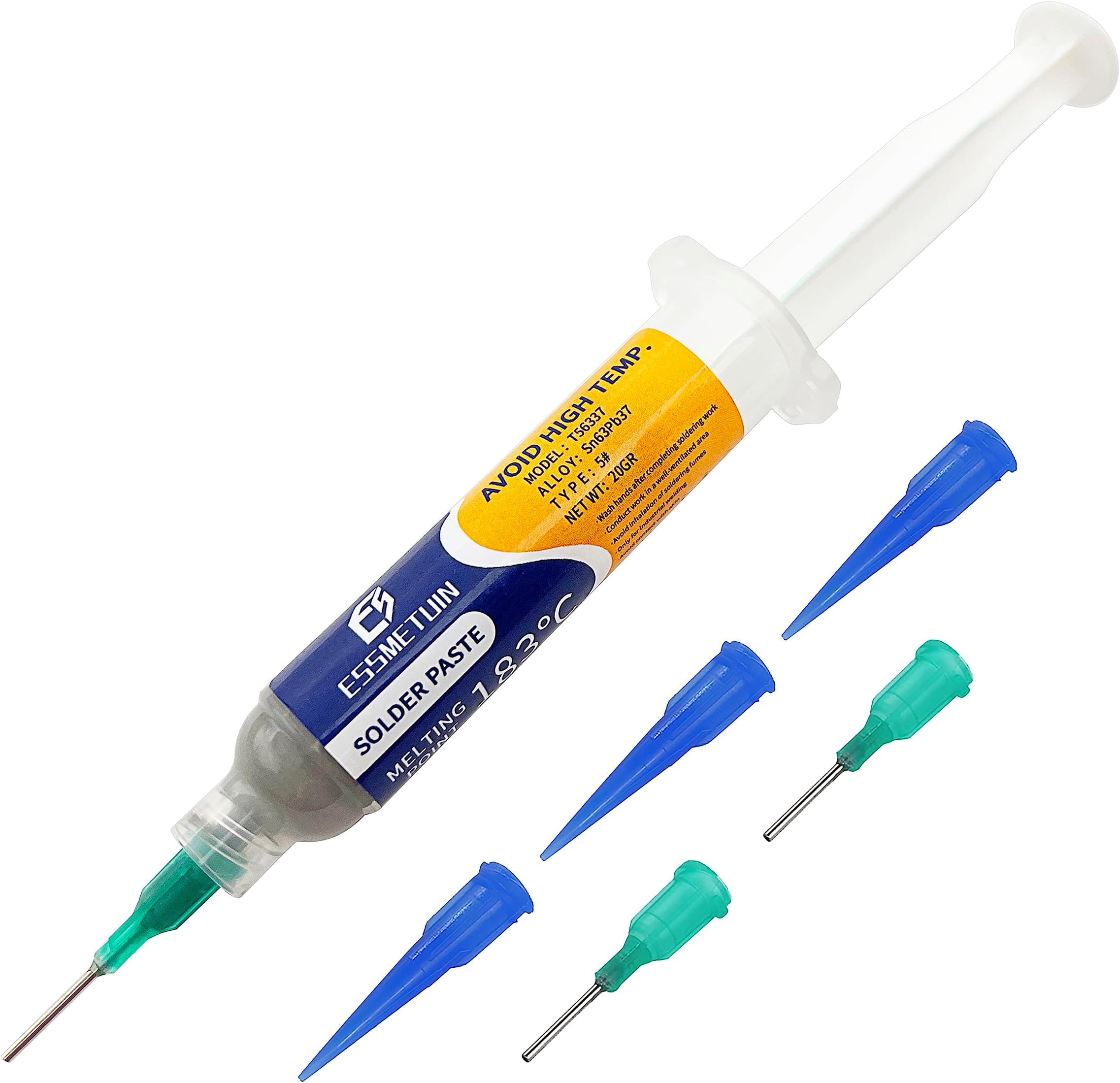 Treela 4 Pcs Solder Paste Syringe for Electronics Sn42 Bi58 Soldering ...