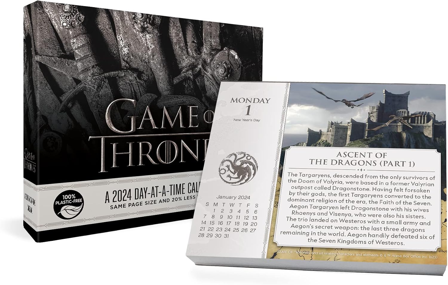 2024 Game of Thrones Day-at-a-Time Box Calendar : Amazon.ca: Office ...