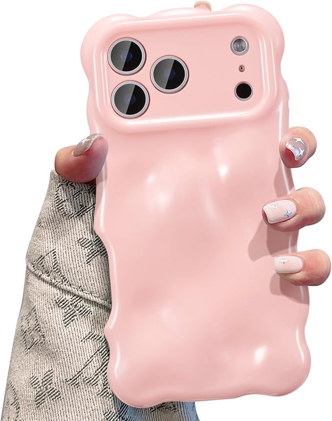 UEEBAI Coque pour iPhone 17 Pro Max, Curly Wave Frame Forme Antichoc ...