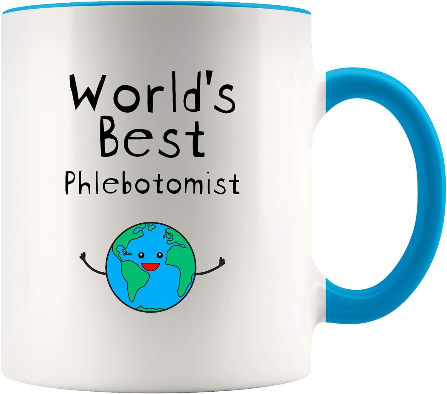 Amazon.com: World's Best Phlebotomist Mug with Blue Color Accent ...