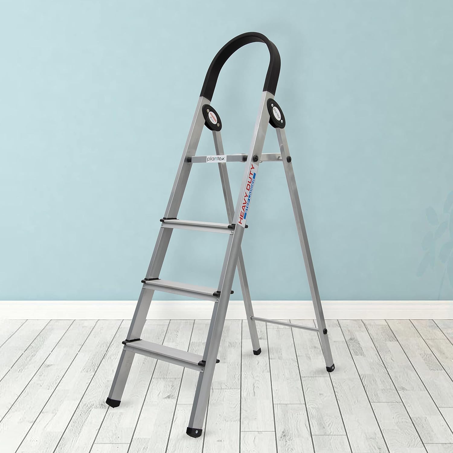 Plantex Wonder 4 Steps Aluminium Ladder for Home/Strong Anti-Slip Steps ...