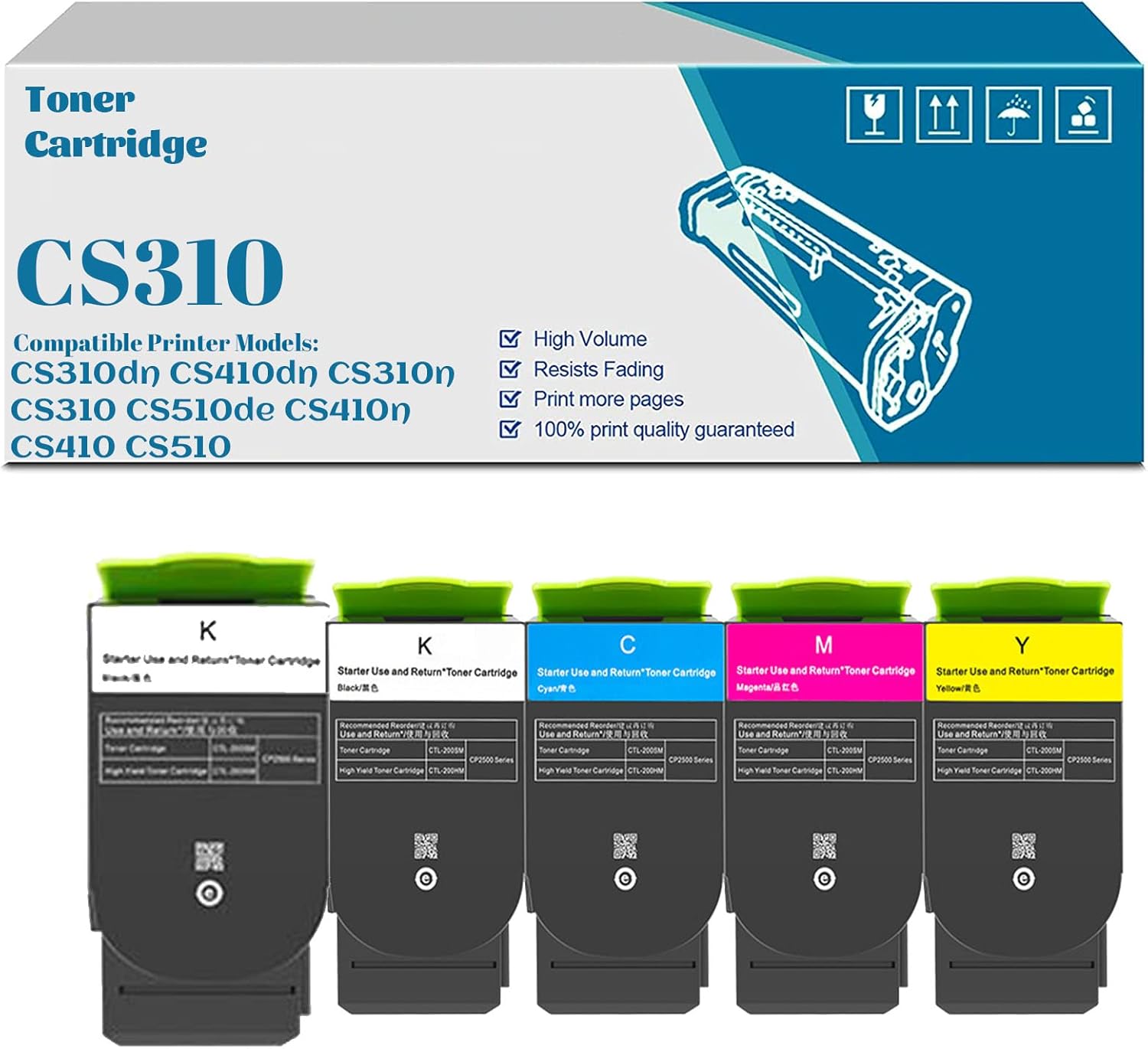 KIYOR CS310 Compatible Toner Cartridge for Lexmark CS310dn CS410dn ...
