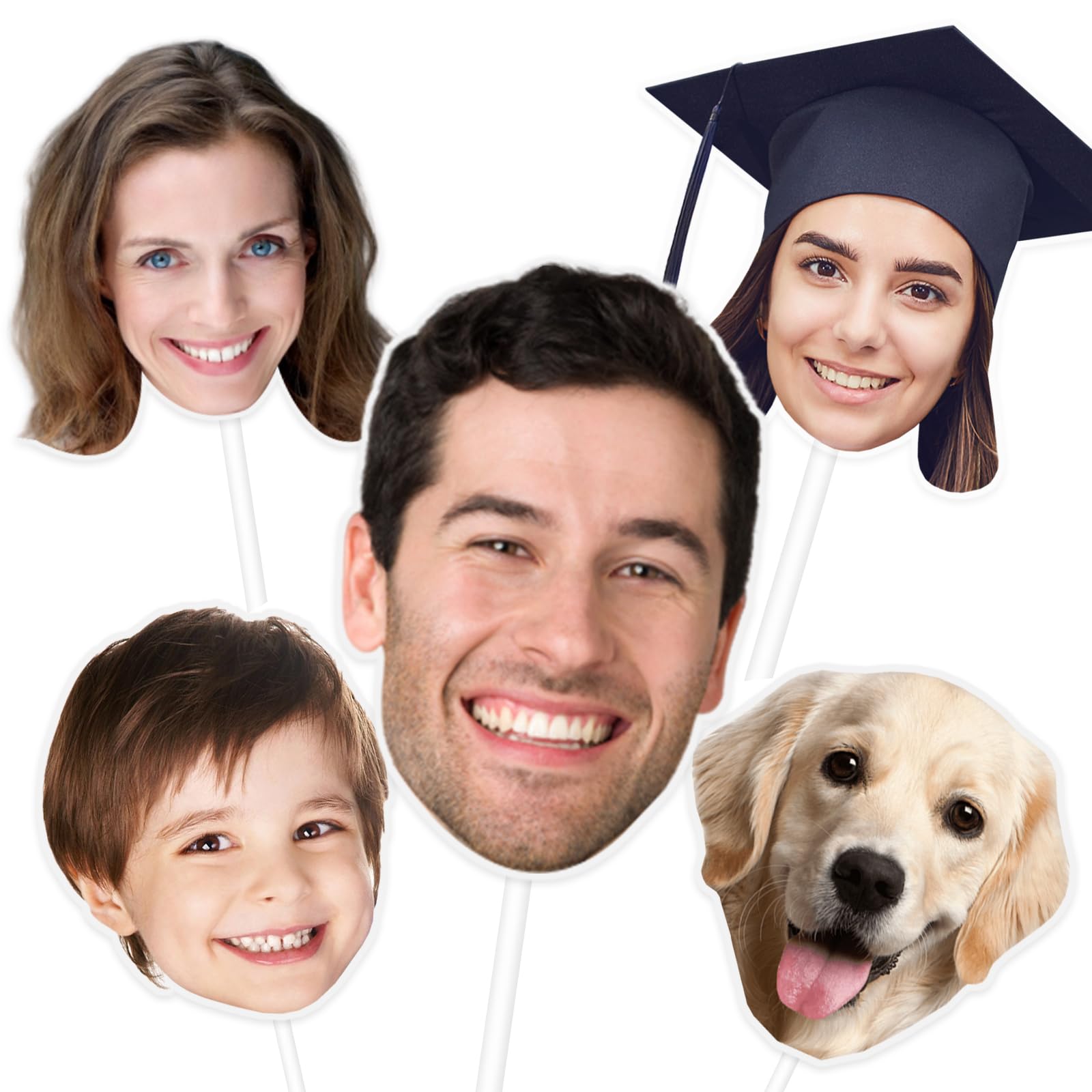 Amazon.com: Face Cutout on a Stick, Custom Fun Faces Fan, Personalized ...