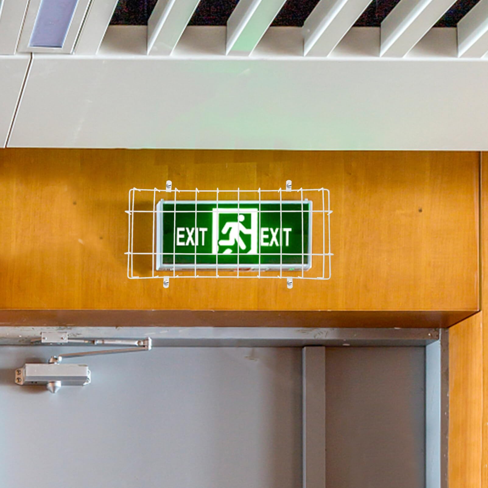 Protective Domes For Exit Signs Budget Fire Exit Signs (EEC) With
