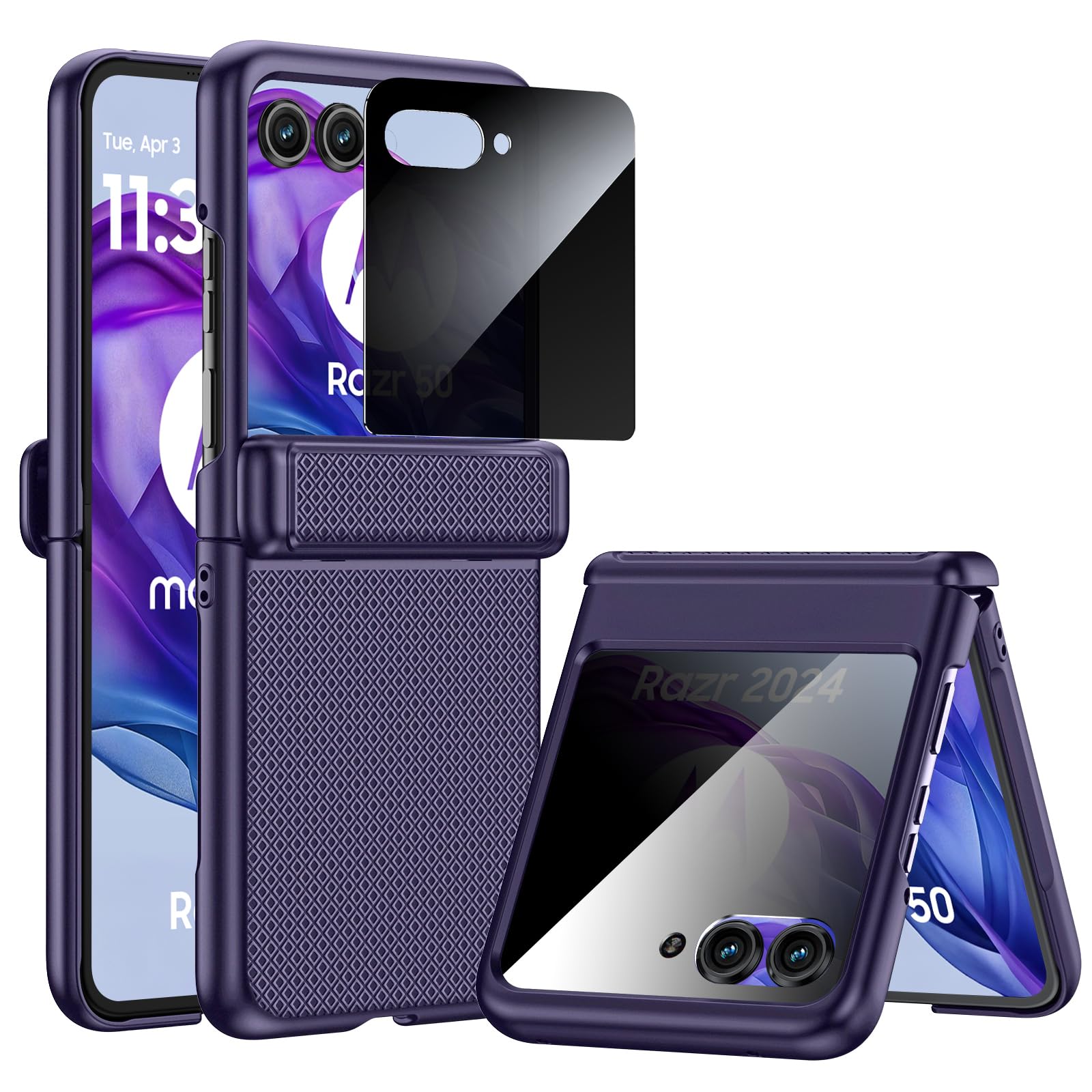 Amazon.com: Spugan for Motorola Razr 2024 Case with Hinge Protection ...