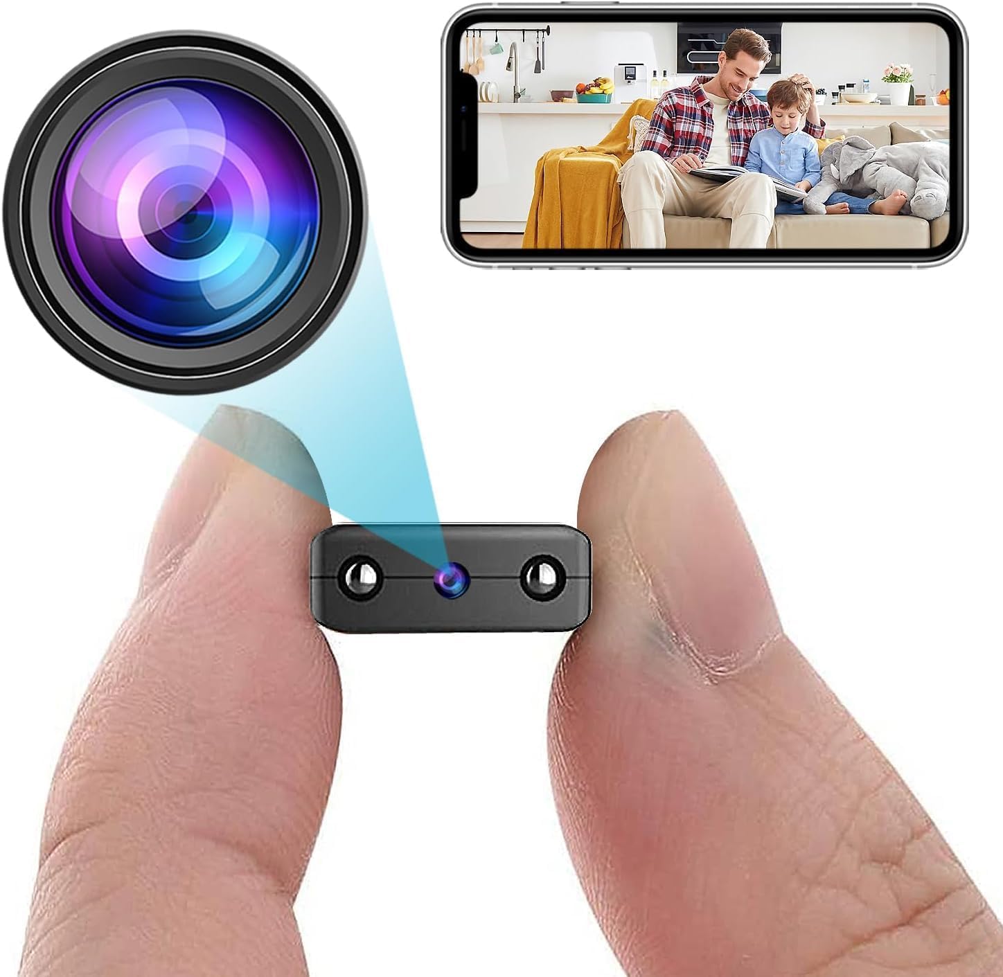 Amazon.com : Smallest Wireless WiFi Camera,1080P Concealed Security ...