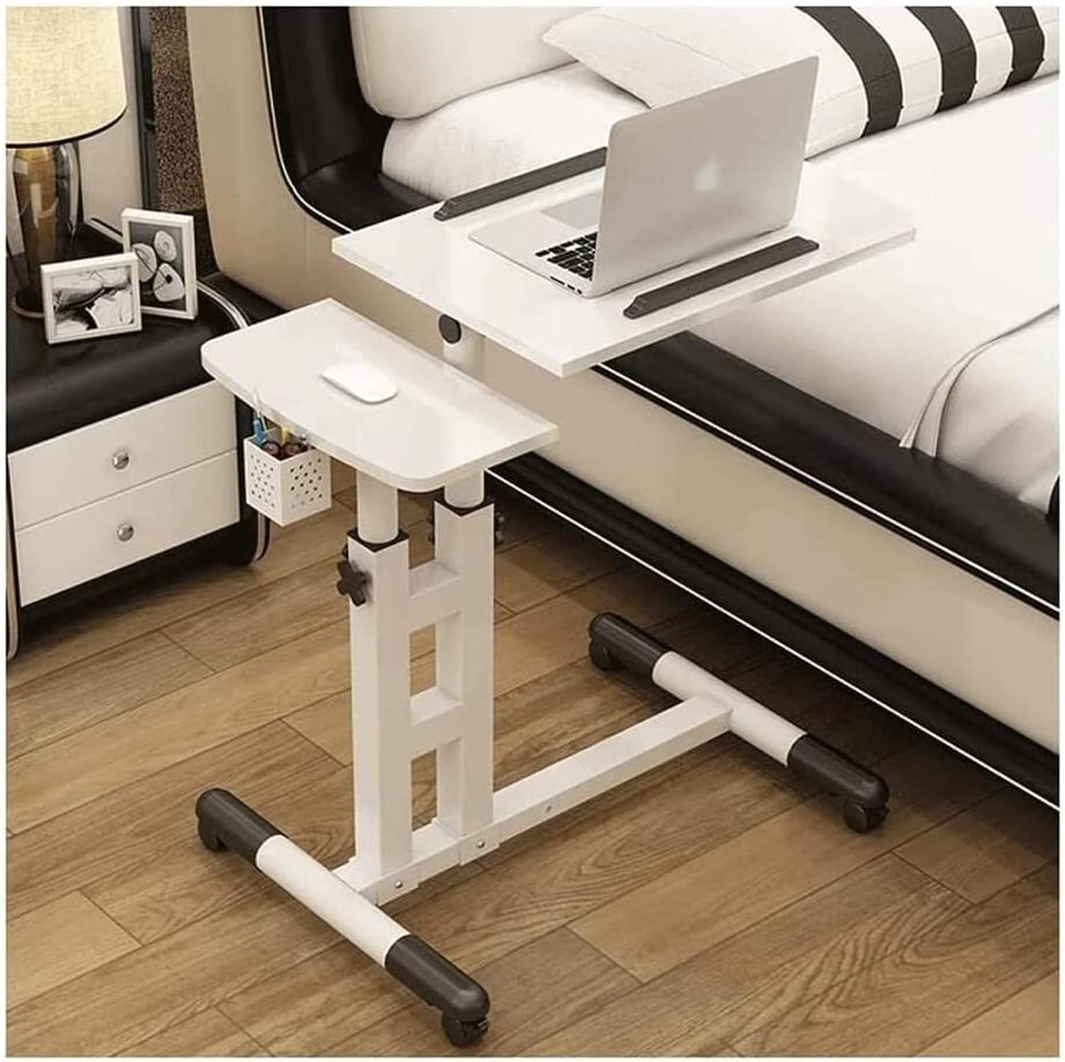 Amazon.com: Over-Bed Tables Movable Overbed Table Foldable Tilt ...