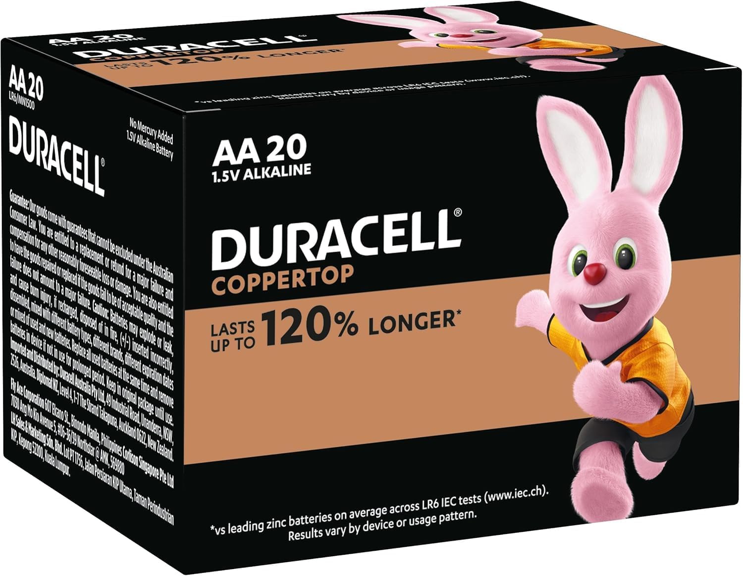 Duracell Coppertop Alkaline AA, 20 Pack Batteries : Amazon.com.au ...