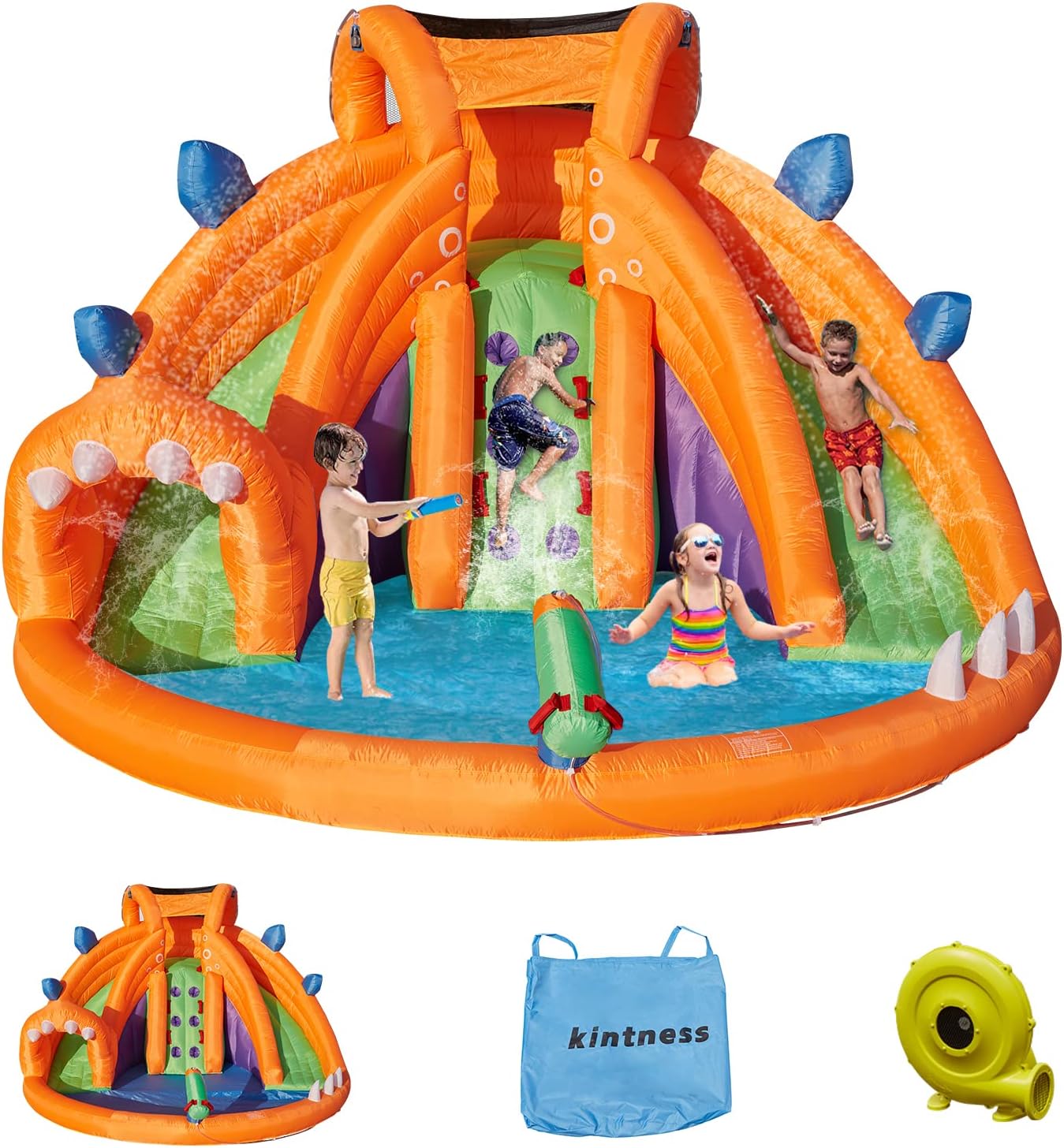 Inflatable Water Slide Pool Kids - Dinosaur Themed Nepal | Ubuy