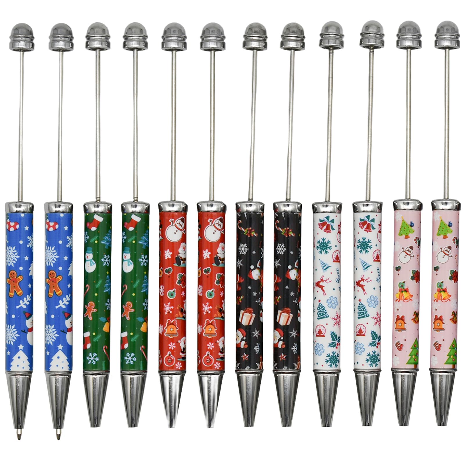 Amazon.com : Maydahui 12 PCS Christmas Beadable Ballpoint Pens ...
