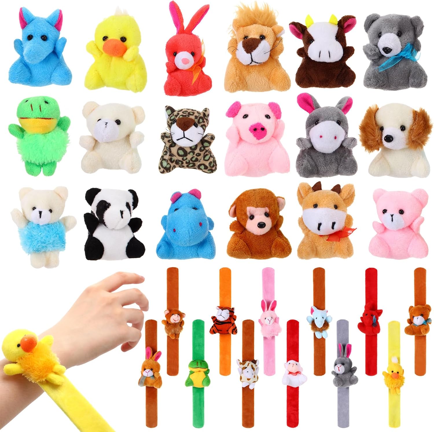 Amazon.com: Realspring 30 Pcs Stuffed Animal Slap Bracelet for Kids ...