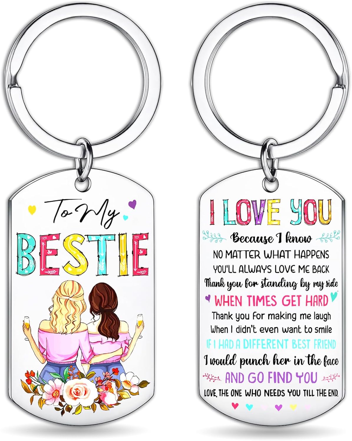 Ichrati Bestie Gifts for Teen Girls - Friendship Keychain for Women ...
