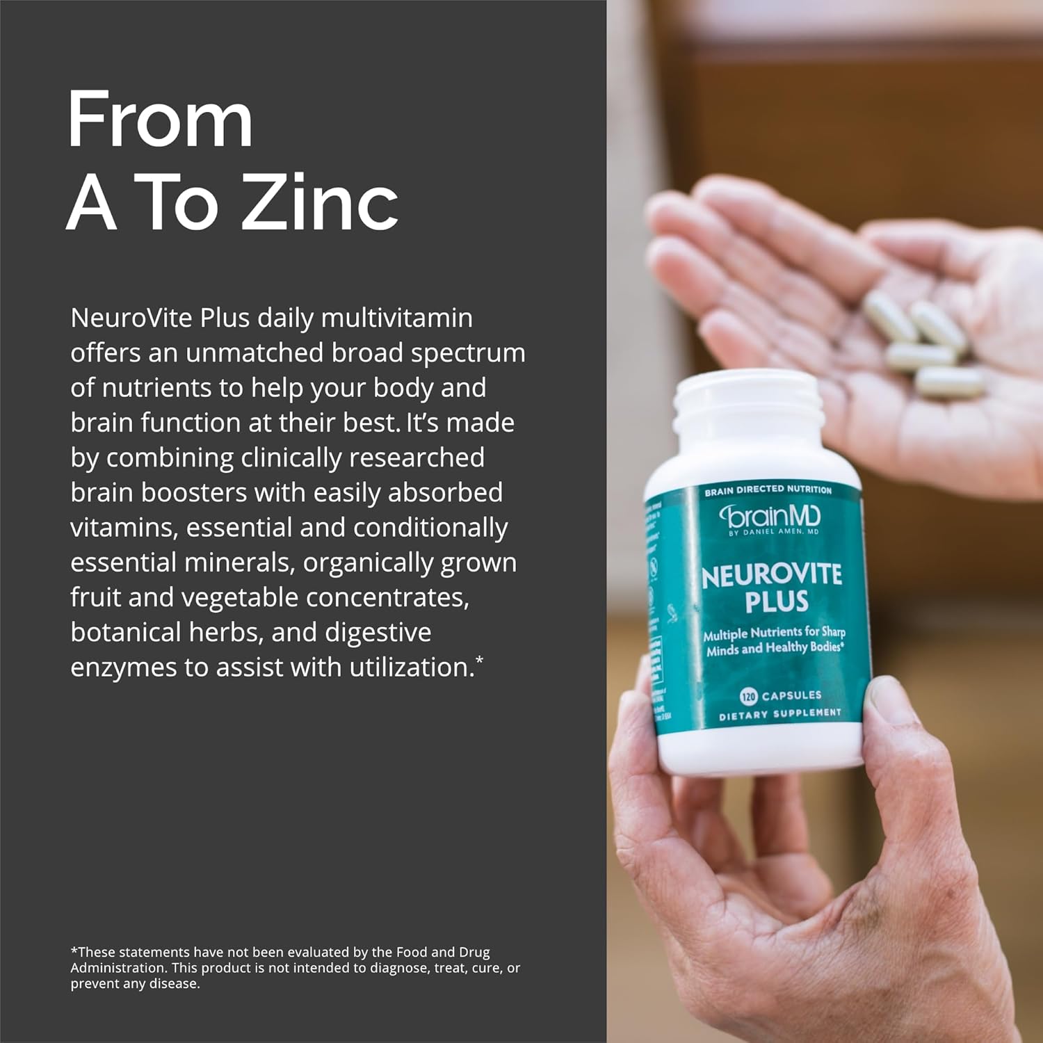 BRAINMD Dr. Amen NeuroVite Plus – 120 cápsulas, paquete de 2 ...