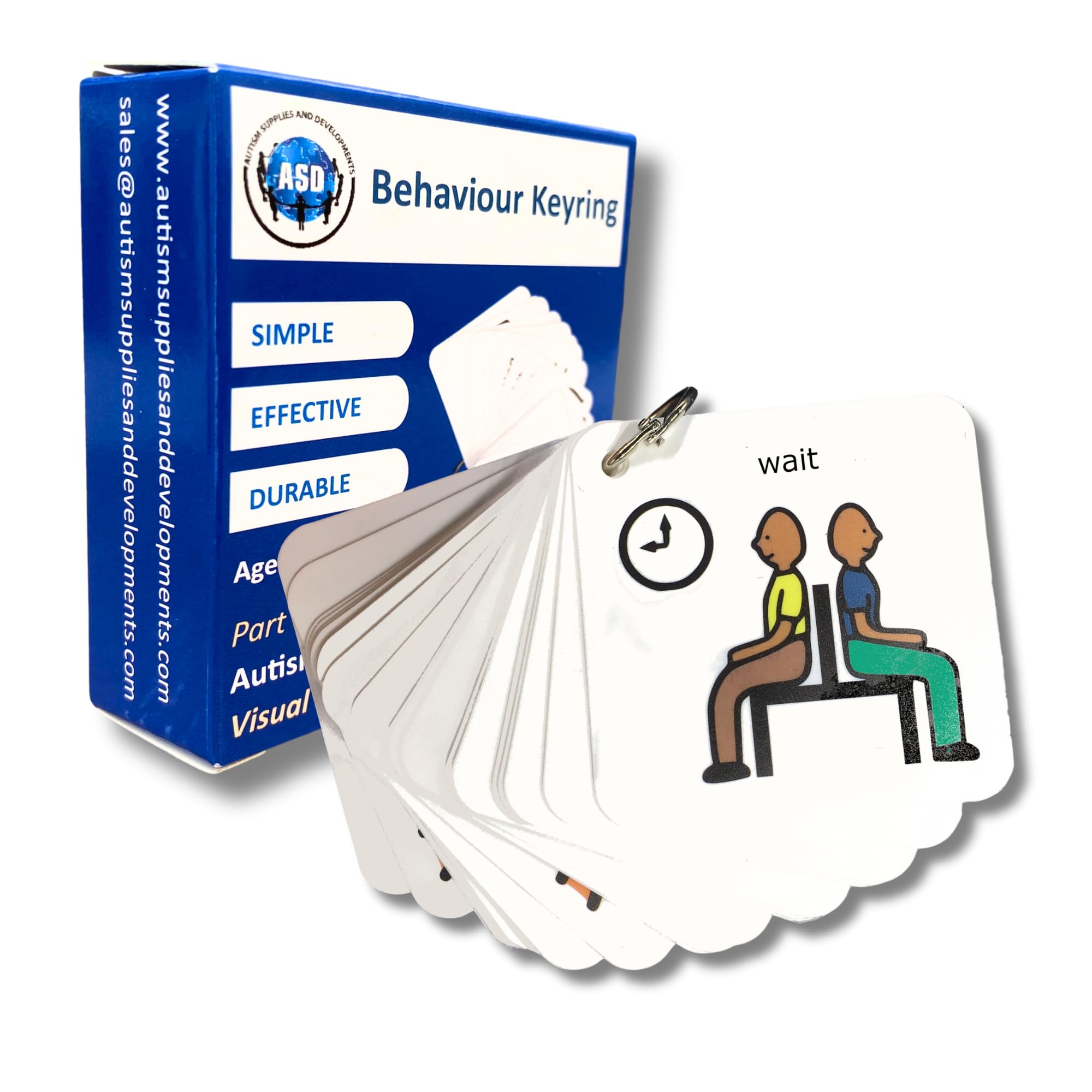Buy Behaviour Keyring Nonverbal Autism Lanyard 22 Communication Cards