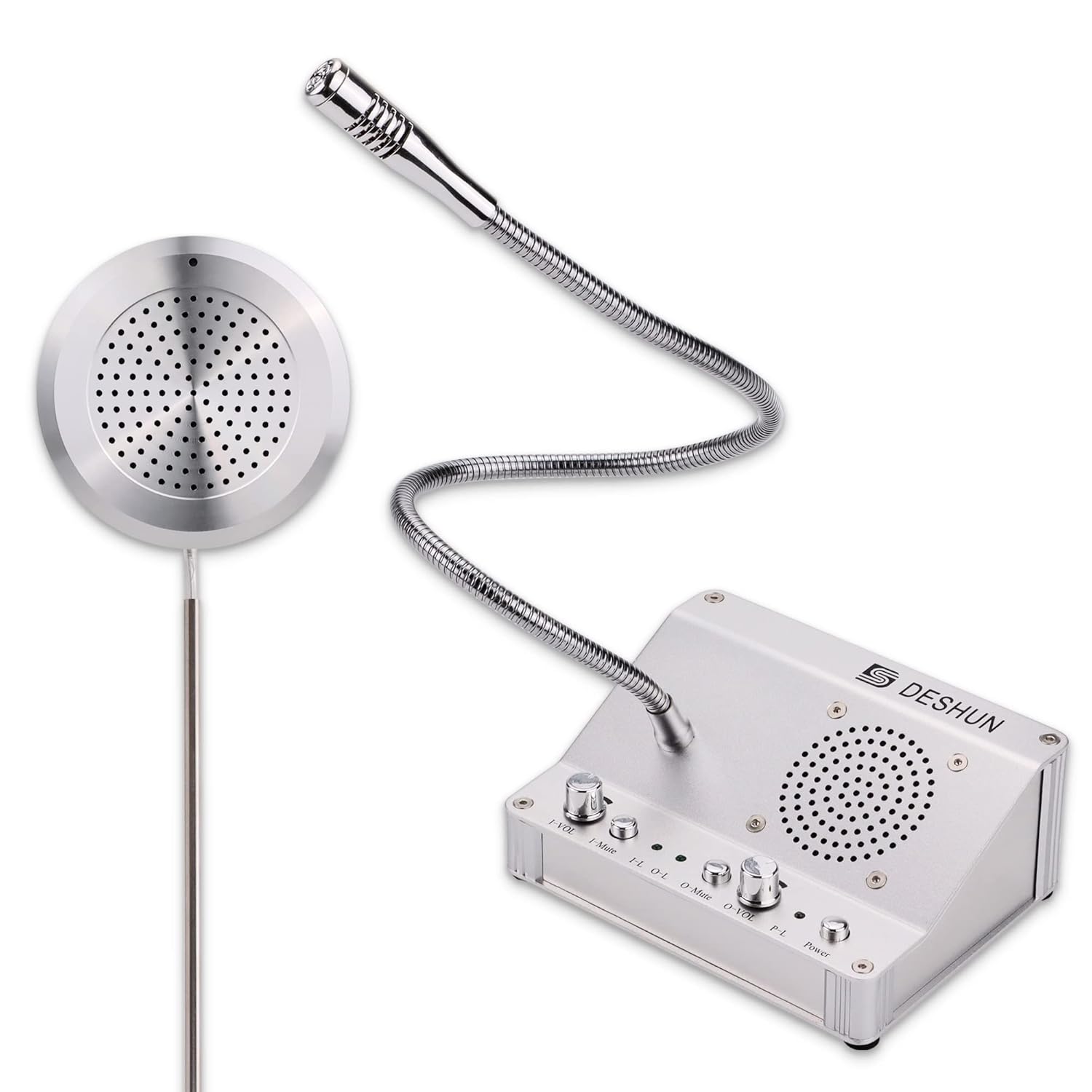 DESHUN Window intercom, Window Speakers, Dual-Way Window Counter ...