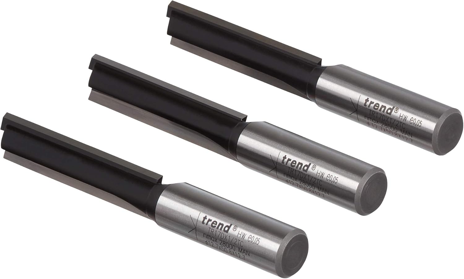 Trend Trade Pack of 3 Straight Multi-Purpose Router Cutters, 1/2 Inch ...