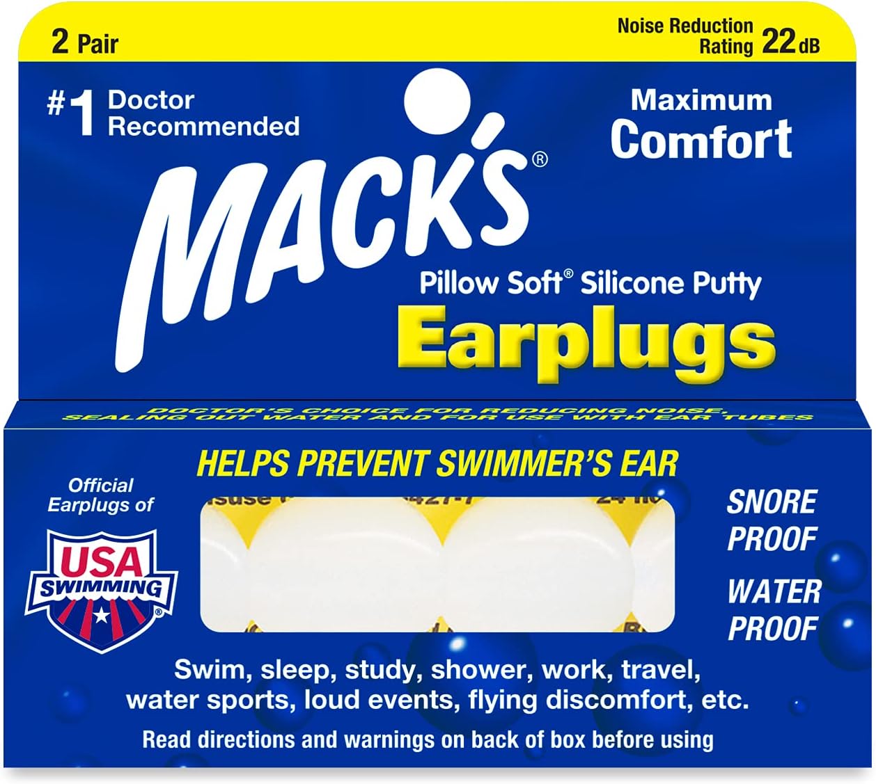 Amazon.com: Mack's Pillow Soft Silicone Earplugs, 12 Pair – The ...